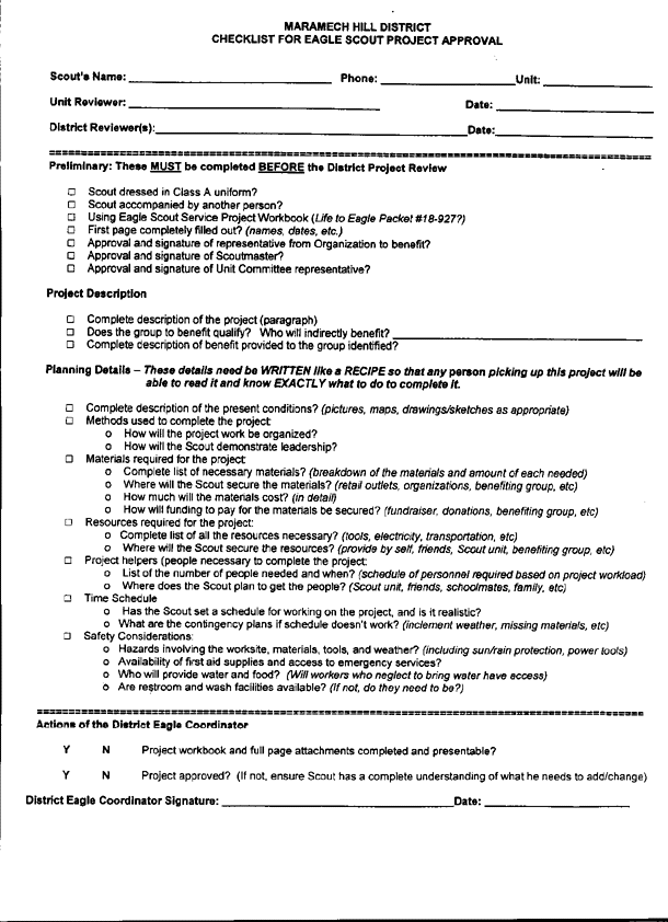 EAGLE SCOUT PROJECT WORKBOOK 2013 FILLABLE DOWNLOAD EAGLE SCOUT PROJECT WORKBOOK 2013 FILLABLE DOWNLOAD
